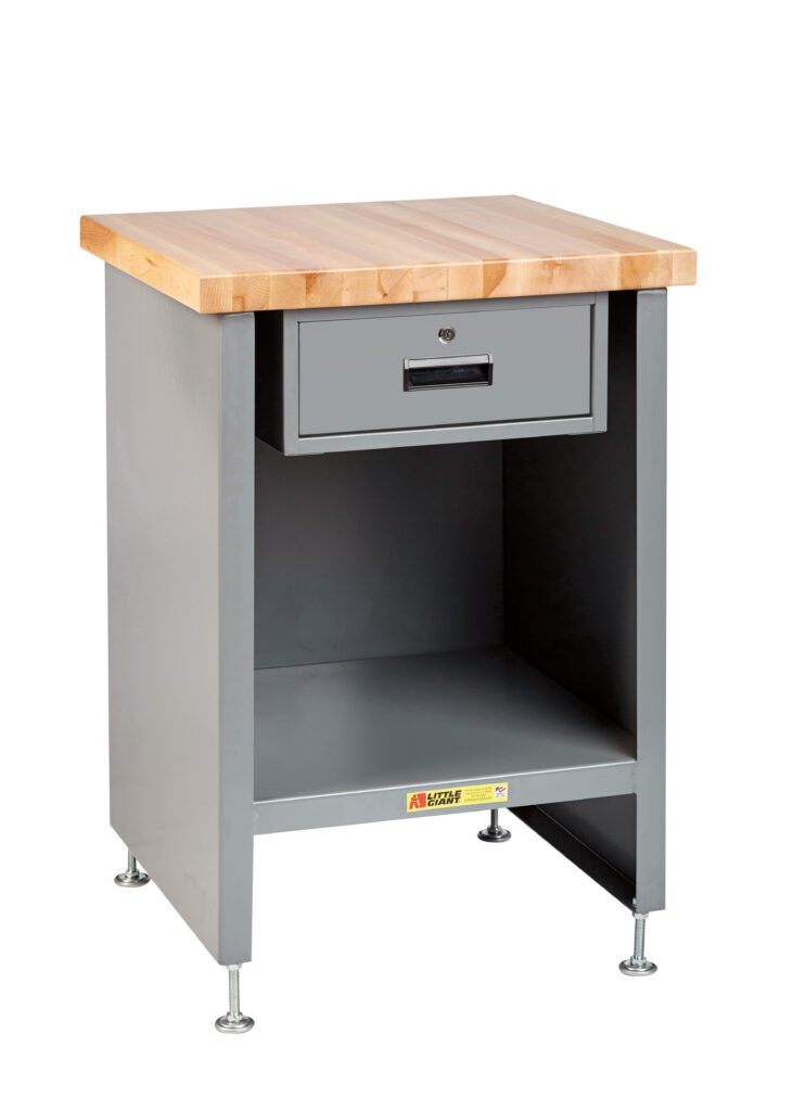 Little Giant Enclosed Table with Drawer and Butcher Block Top - LG-WTC ...