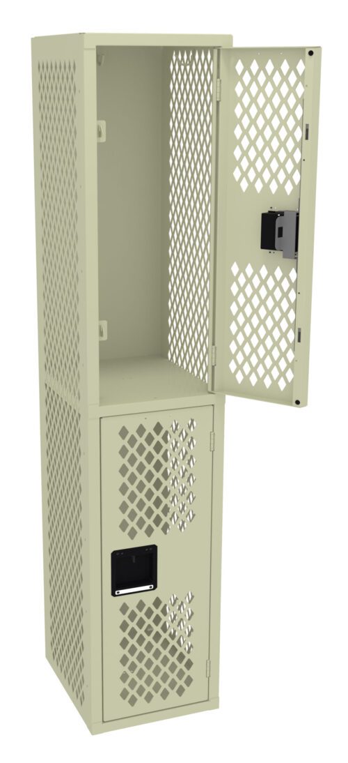 Tennsco 15"W One-Wide Double Tier Ventilated Locker without Legs ...