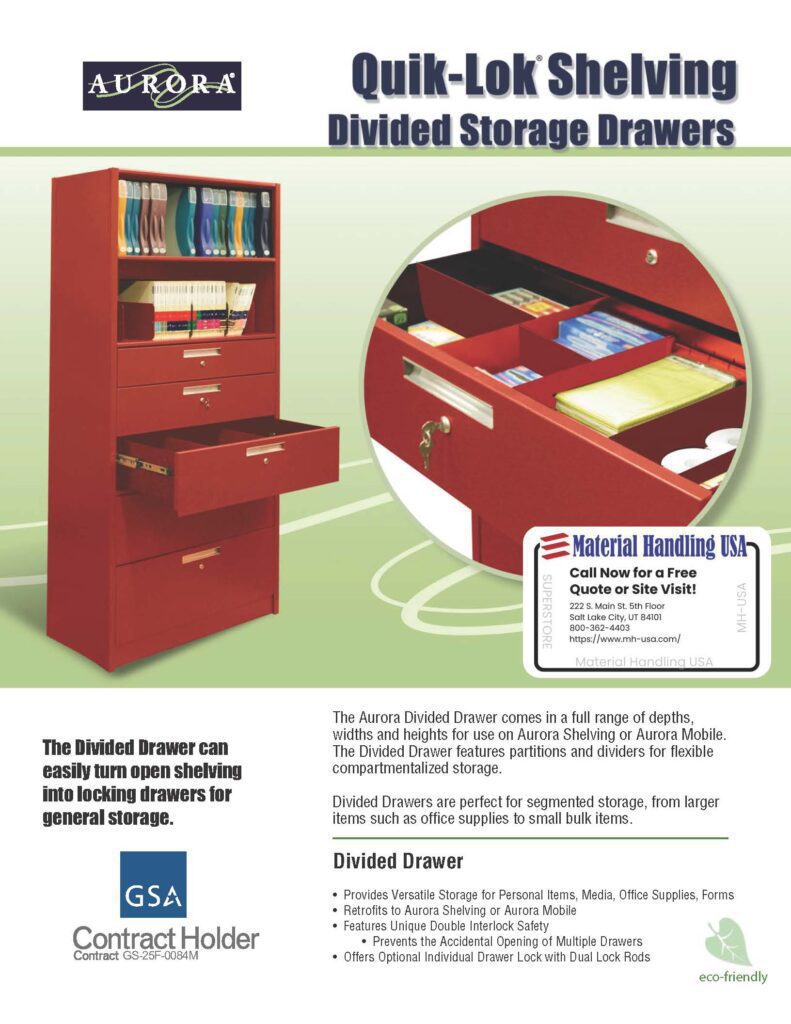 Aurora Shelving Brochures | MH USA