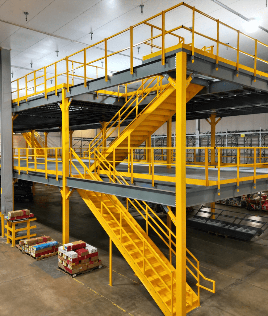 Two-Story Modular Mezzanine for Flower Storage | MH USA
