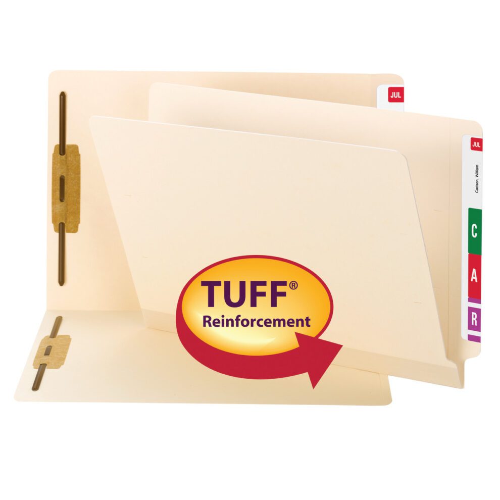 Smead TUFF? Laminated End Tab Fastener Folder, Shelf-Master? Reinforced ...
