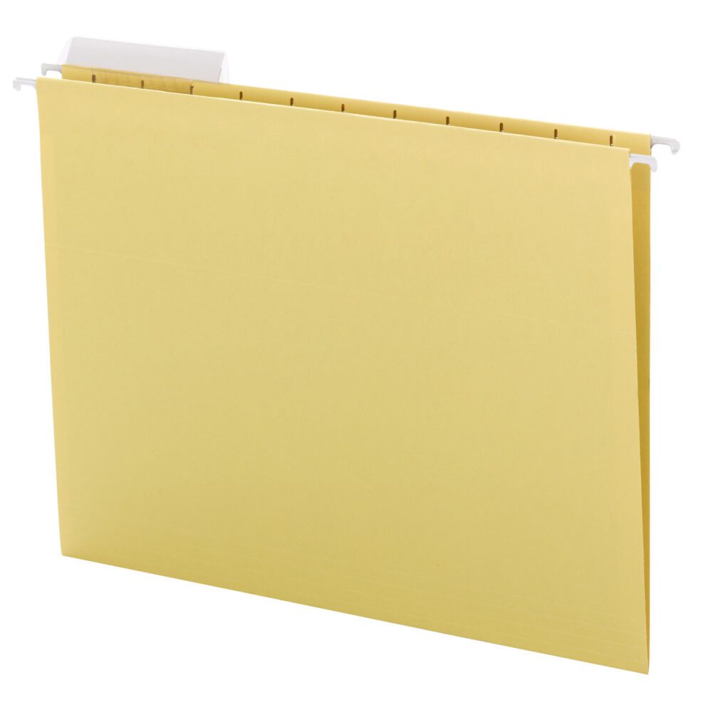 Smead Hanging File Folder with Tab, 1/3-Cut Adjustable Tab, Letter Size ...