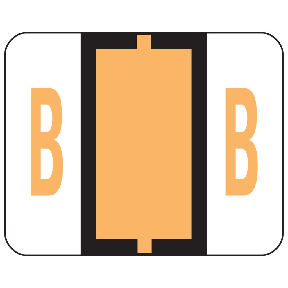 Smead BCCR Bar-Style Color-Coded Alphabetic Label, B, Label Roll, Light ...