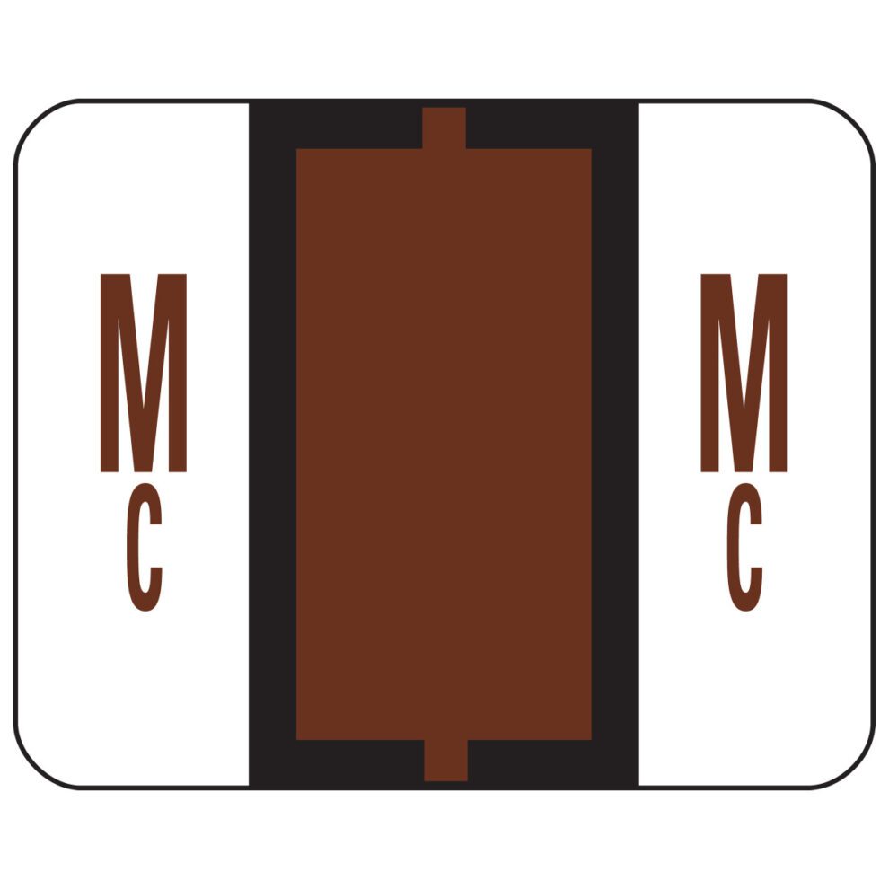 Smead BCCR Bar-Style Color-Coded Alphabetic Label, Mc, Label Roll ...