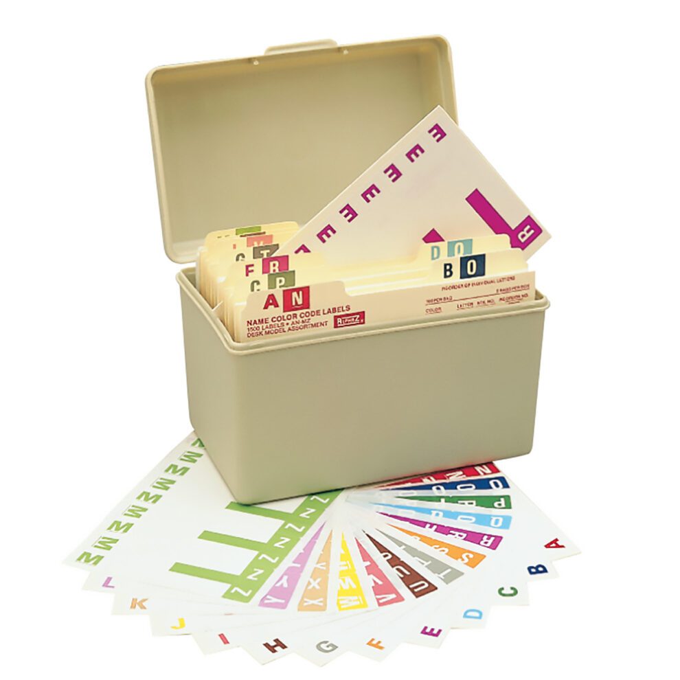 Smead AlphaZ NCC Color-Coded Name Label, A-Z, Label Sheet, Assorted ...