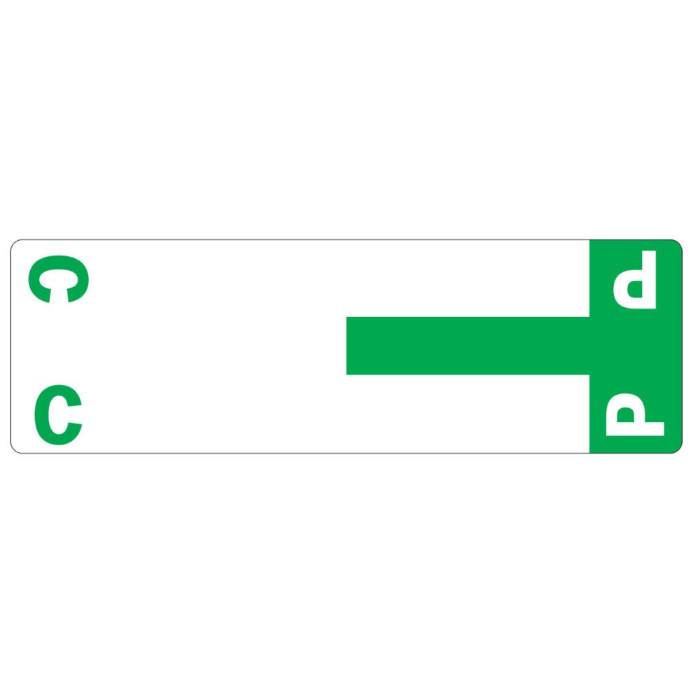 Smead AlphaZ? NCC Color-Coded Label, C&P, Label Sheet, Dark Green, 100 ...