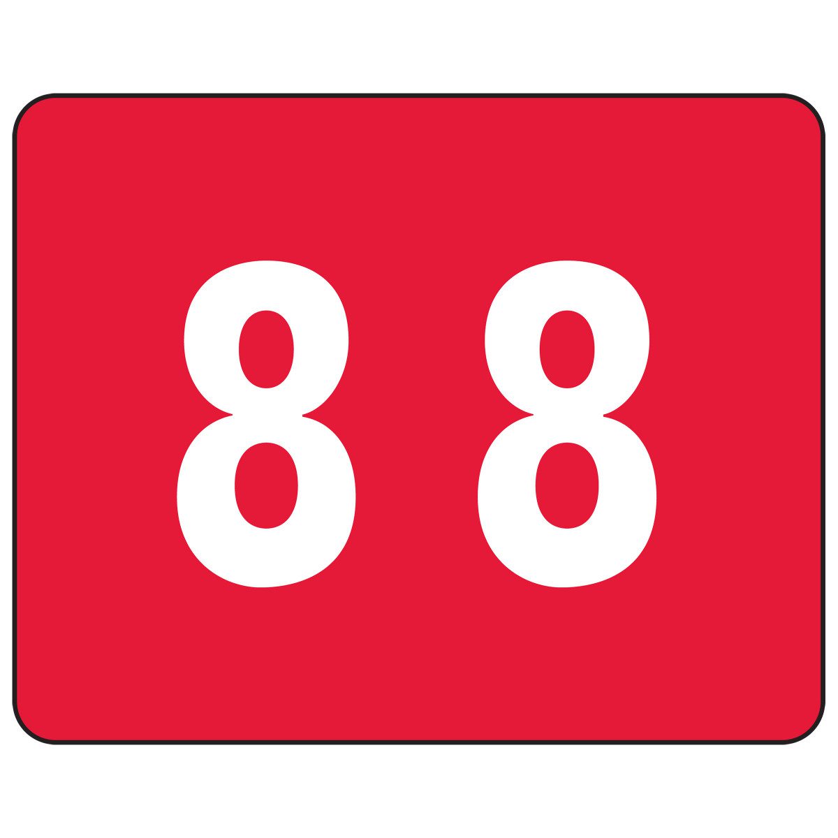 Smead DCCRN Color-Coded Numeric Label, 8, Label Roll, Red, 500 per Roll ...