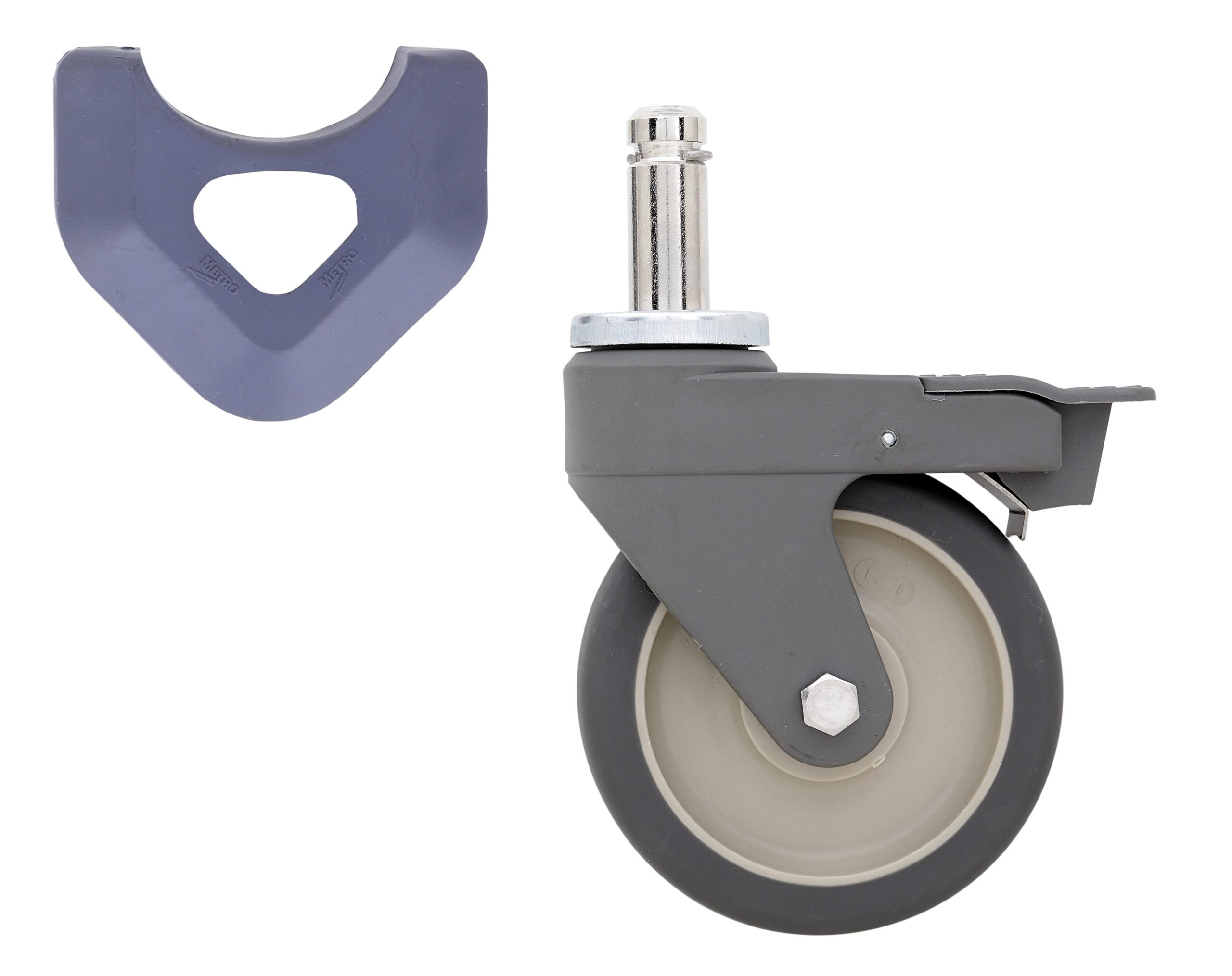 Metro 5PCBX 5" Polyurethane Swivel/Brake Stem Caster for MetroMax ...
