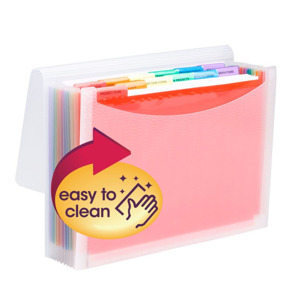 Smead Poly Expanding File, 12 Dividers, Flap and Cord Closure, Letter ...
