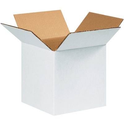 MH-USA 8 x 8 x 8" White Corrugated Boxes (25/Bundle) | MH USA