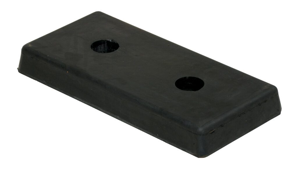 Vestil Rectangle Molded Rubber Bumper 17-1/2X8X2 Blk | MH USA