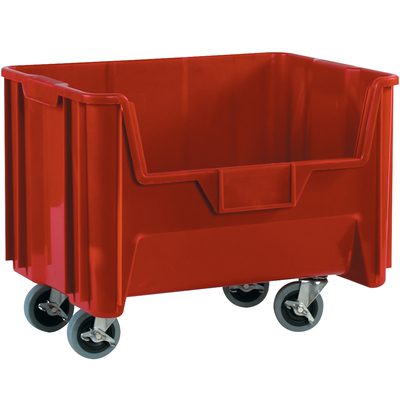 MH-USA 19 7/8 x 15 1/4 x 12 7/16" Red Mobile Giant Stackable Bins (3 ...
