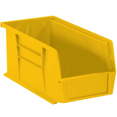 MH-USA 10 7/8 x 5 1/2 x 5" Yellow Plastic Stack & Hang Bin Boxes (12 ...