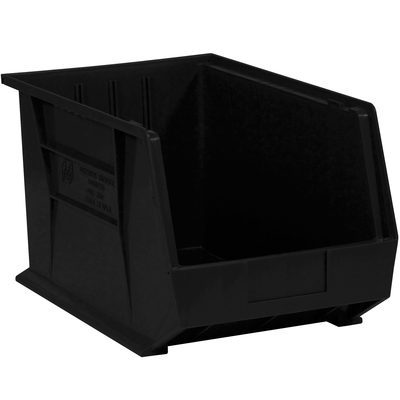 MH-USA 16 x 11 x 8" Black Plastic Stack & Hang Bin Boxes (4 Bins/Case ...