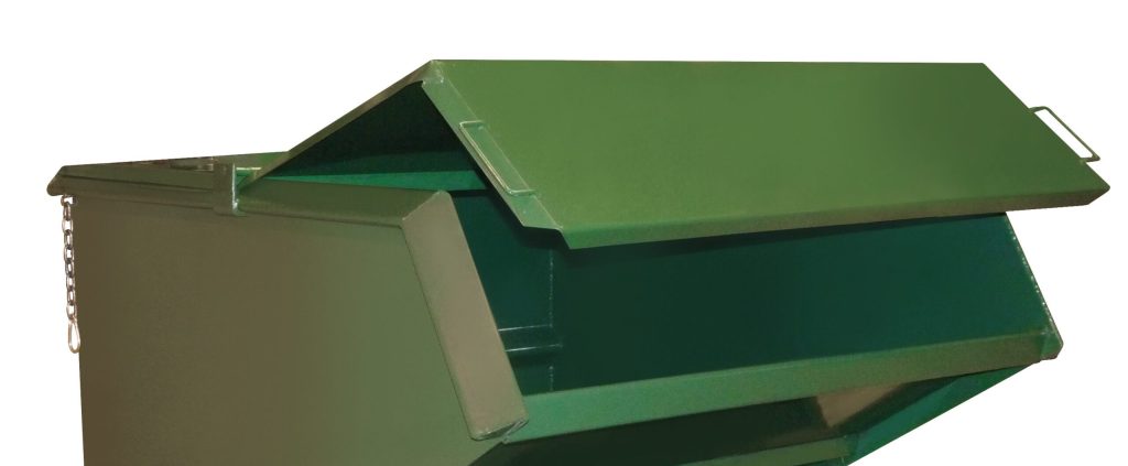 Vestil Steel Hopper Lid-Front 2 Cu Yd | MH USA
