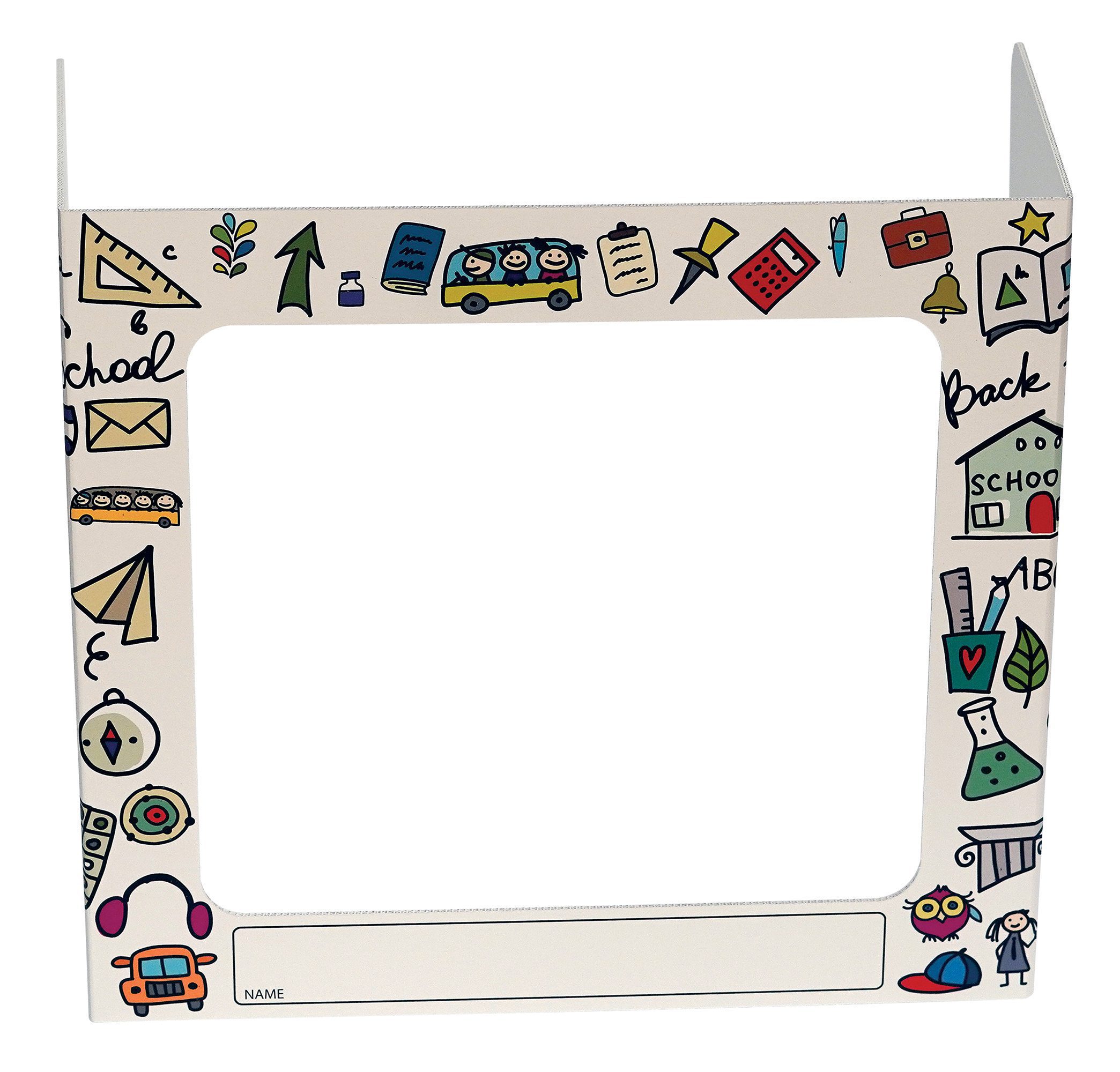 Vestil Pers Desk Shld Grd Bk2School Color 1Window 17.5 | MH USA