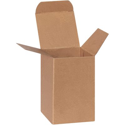 2 1/2 x 2 1/2 x 4" Kraft Reverse Tuck Folding Cartons (500/Case) | MH USA