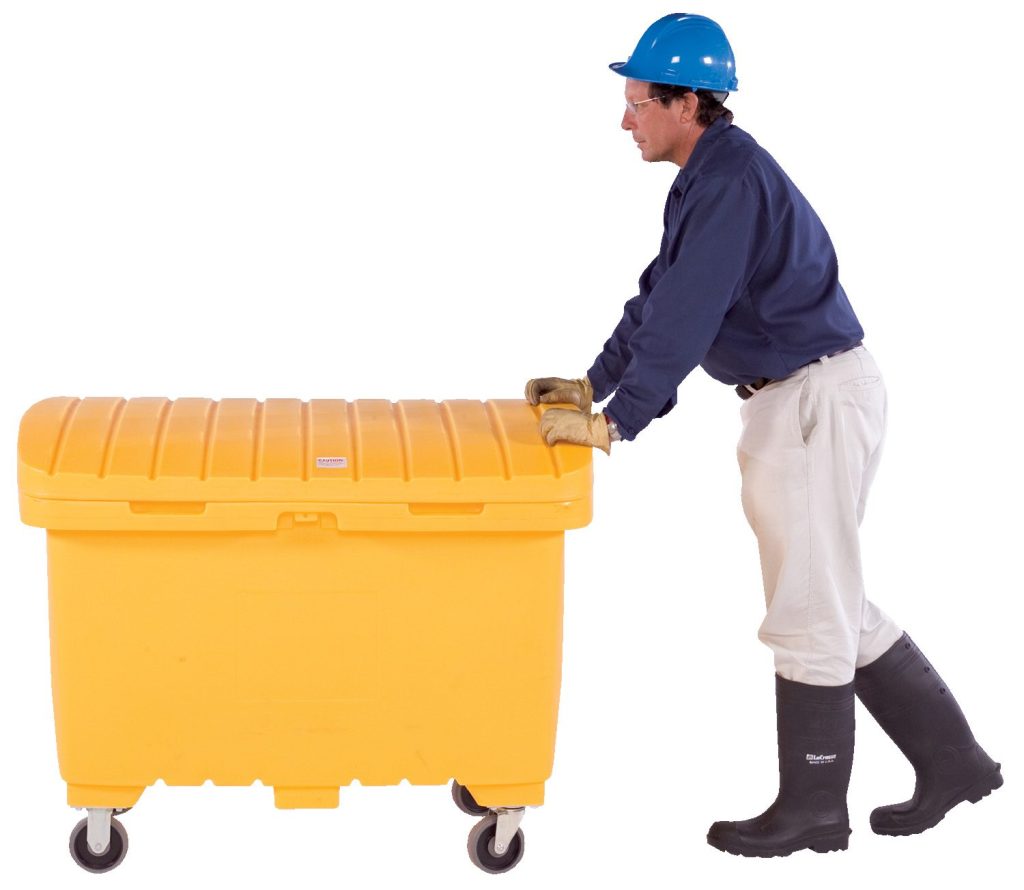 Vestil Utility Box - Yellow - Rubber Wheels | MH USA