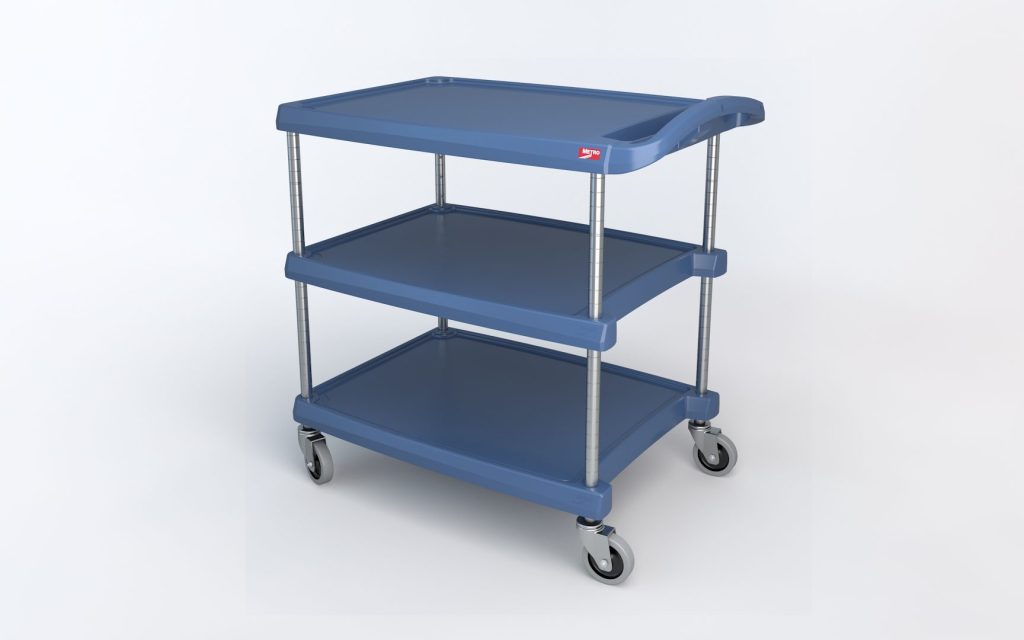 Metro MY2030-34BU myCart Series 3-Shelf Utility Cart with Microban ...