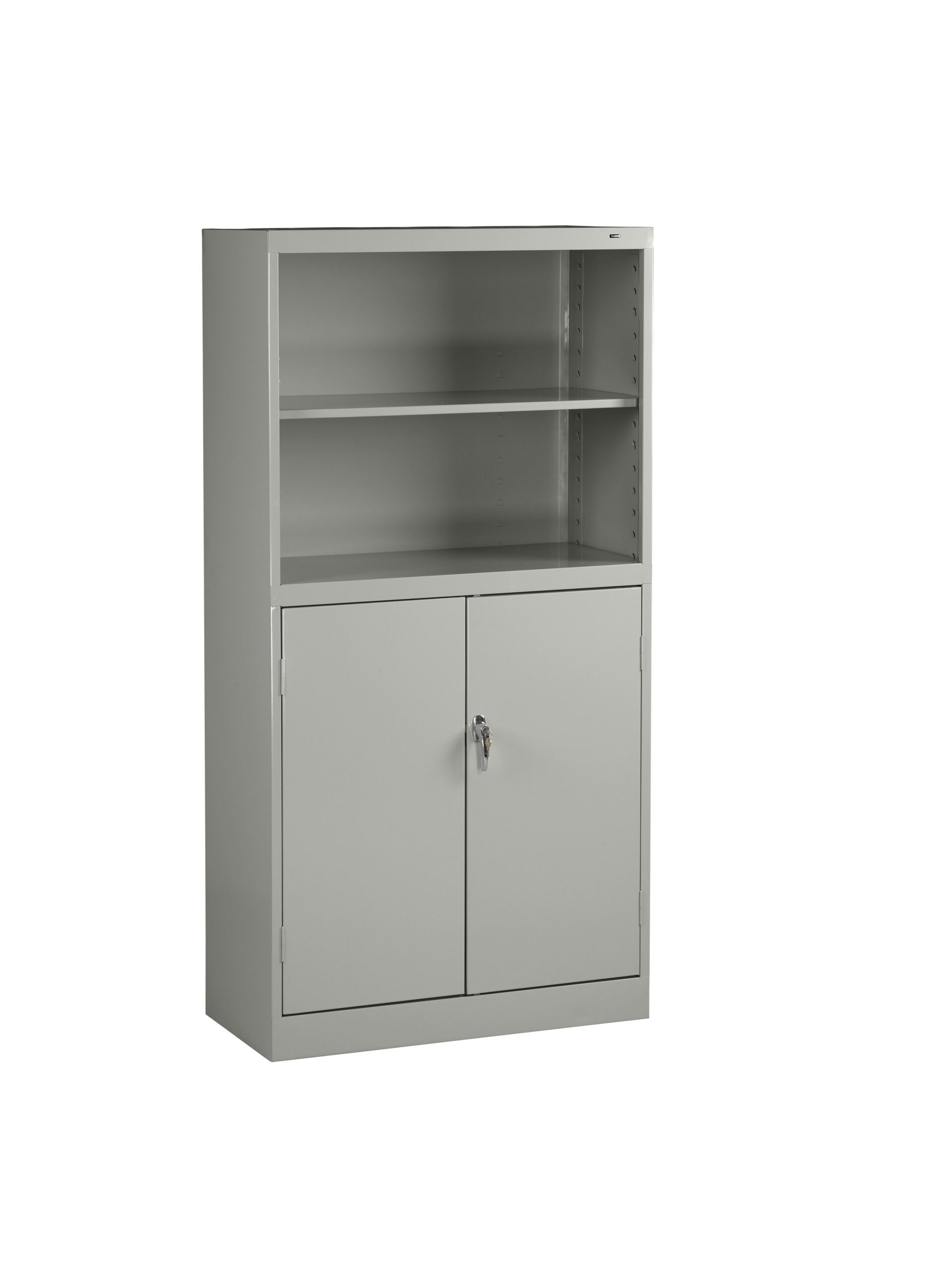 Tennsco 72" High Combination Bookcase/Storage Cabinet - Assembled ...