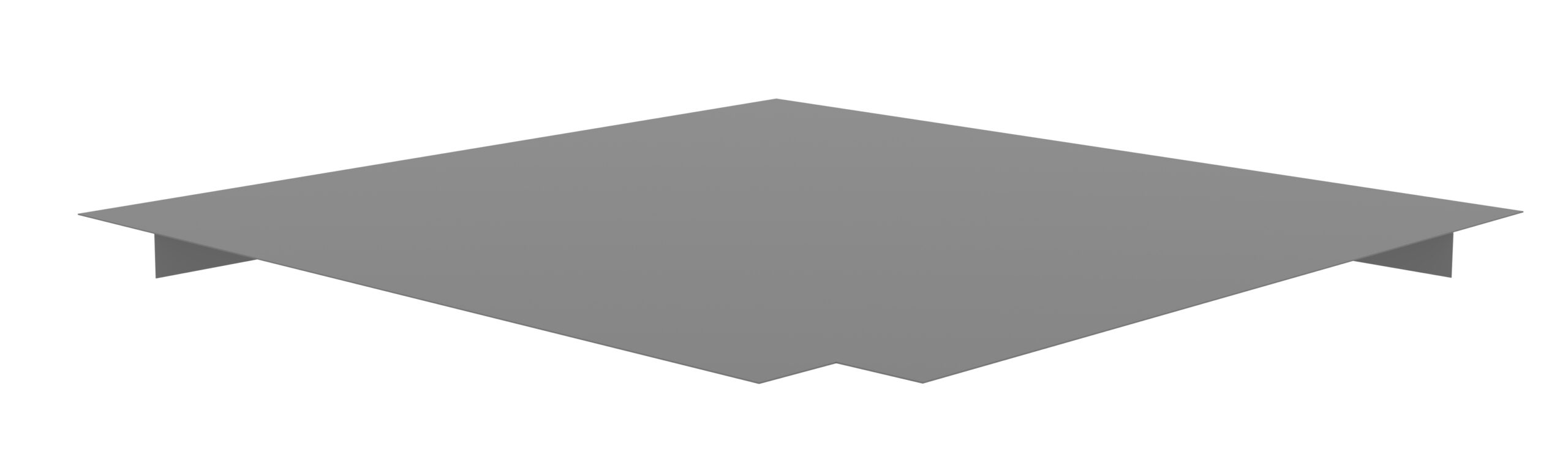 Tennsco 21"D Flat Top Corner Filler, Medium Grey | MH USA