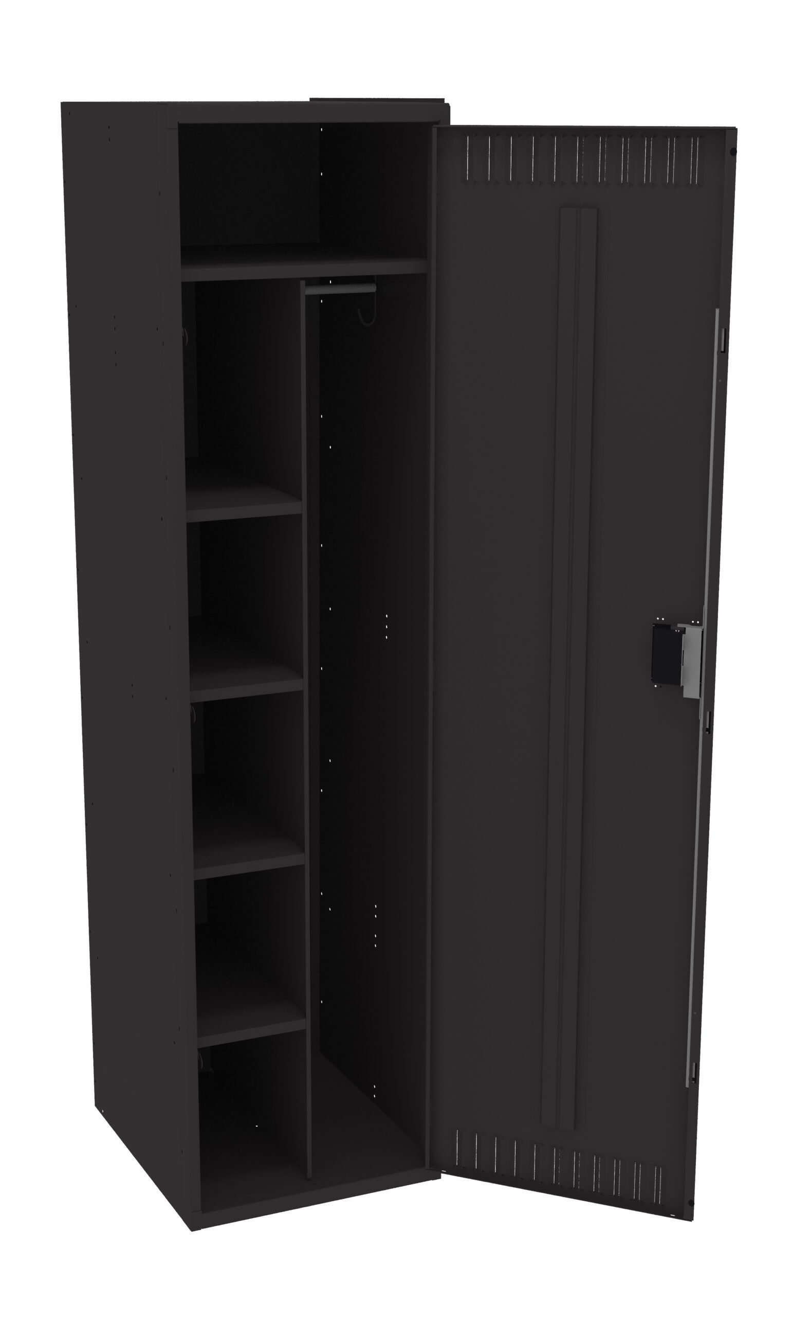 Tennsco 18" W Assembled Combination Locker without Legs, Black | MH USA