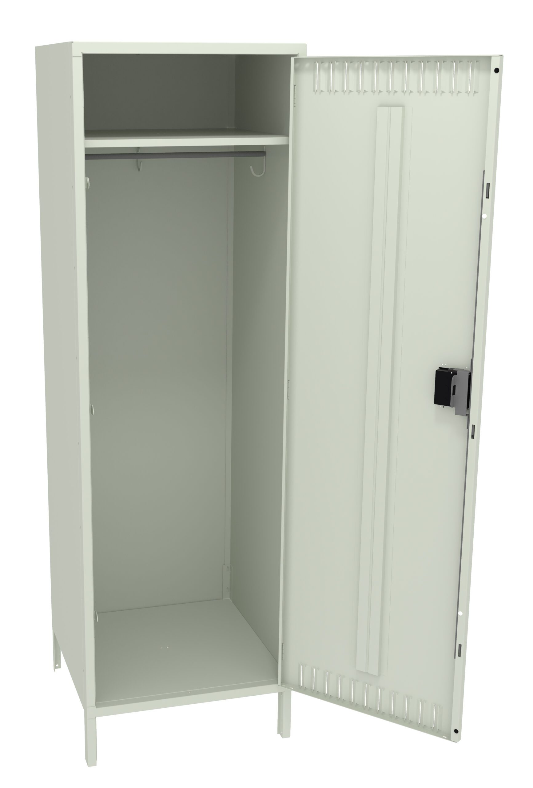 Tennsco 24" W One-Wide Assembled Single Tier Locker With Legs, Light ...