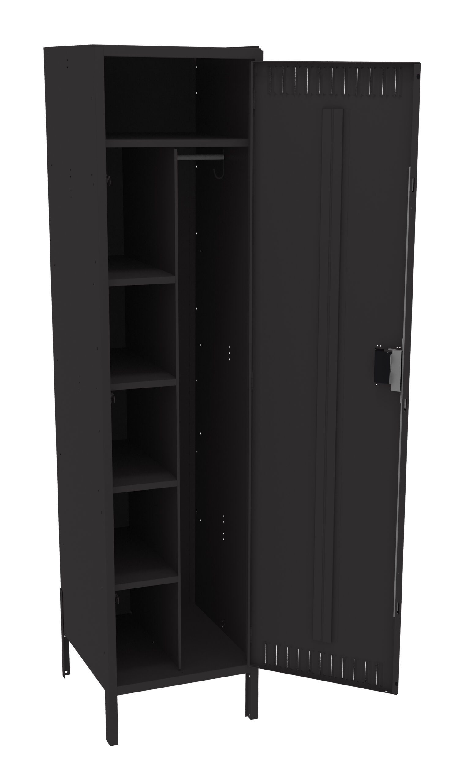 Tennsco 18" W Assembled Combination Locker with Legs, Black | MH USA