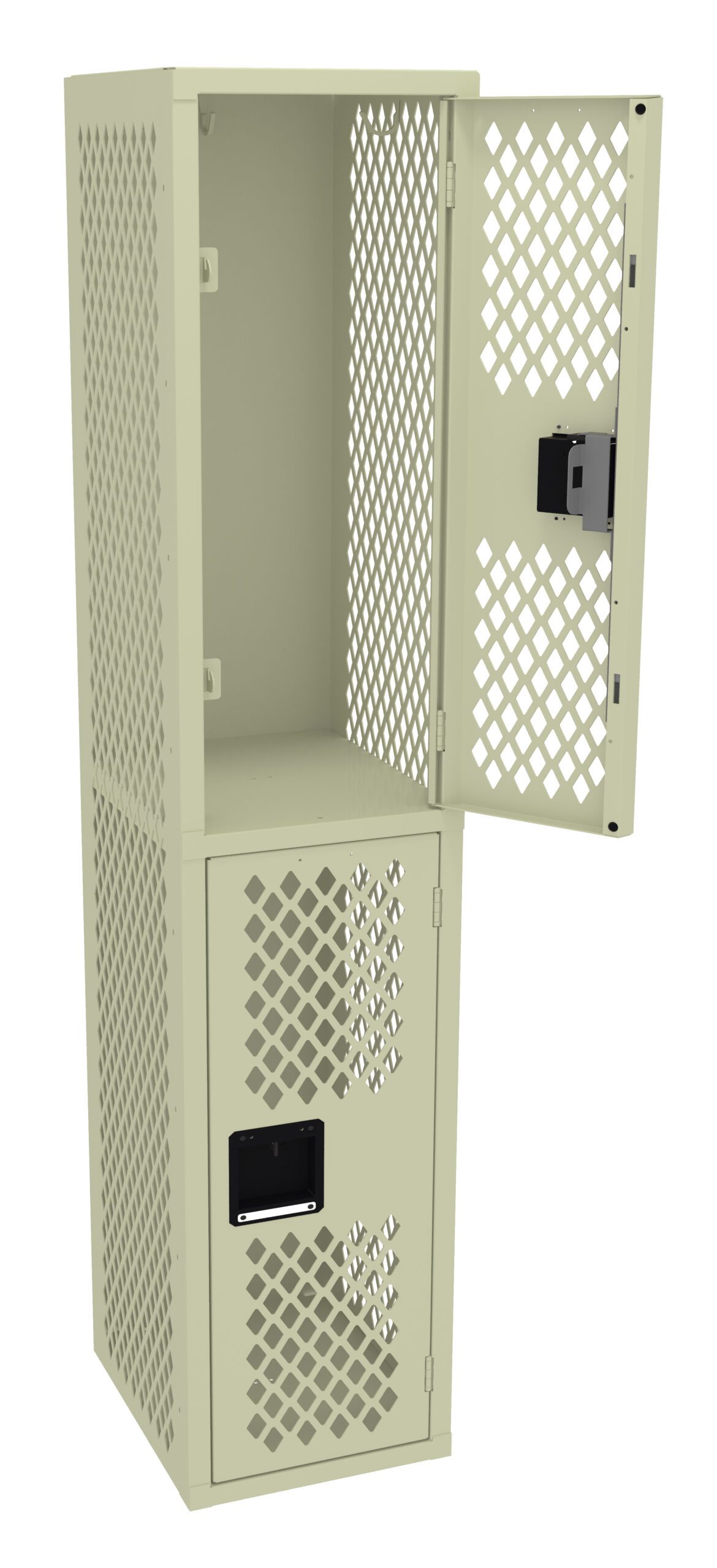 Tennsco 15"W One-Wide Double Tier Ventilated Locker without Legs ...