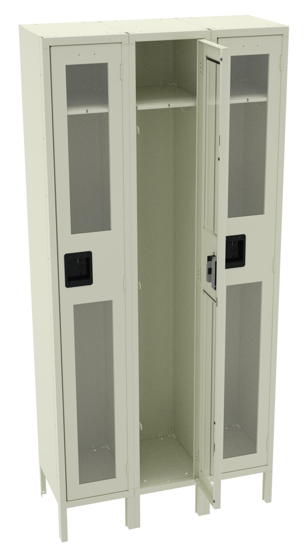 Tennsco 36" W x 15"D Three-Wide Assembled Single Tier C-Thru Locker ...