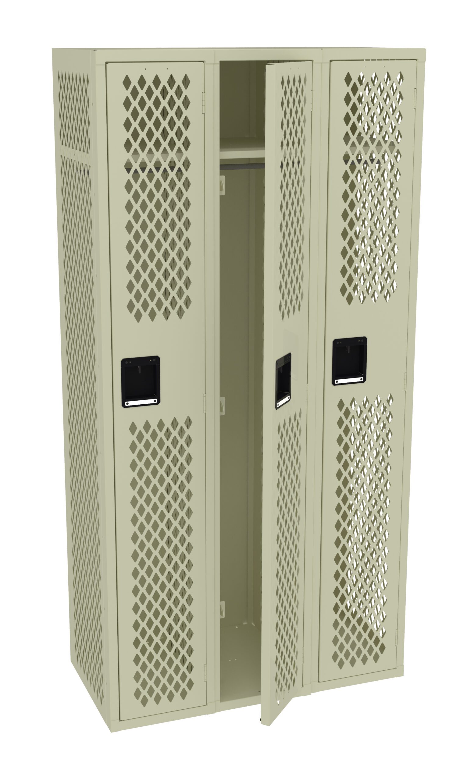 Tennsco 12"W Three-Wide Single Tier Ventilated Locker without Legs ...