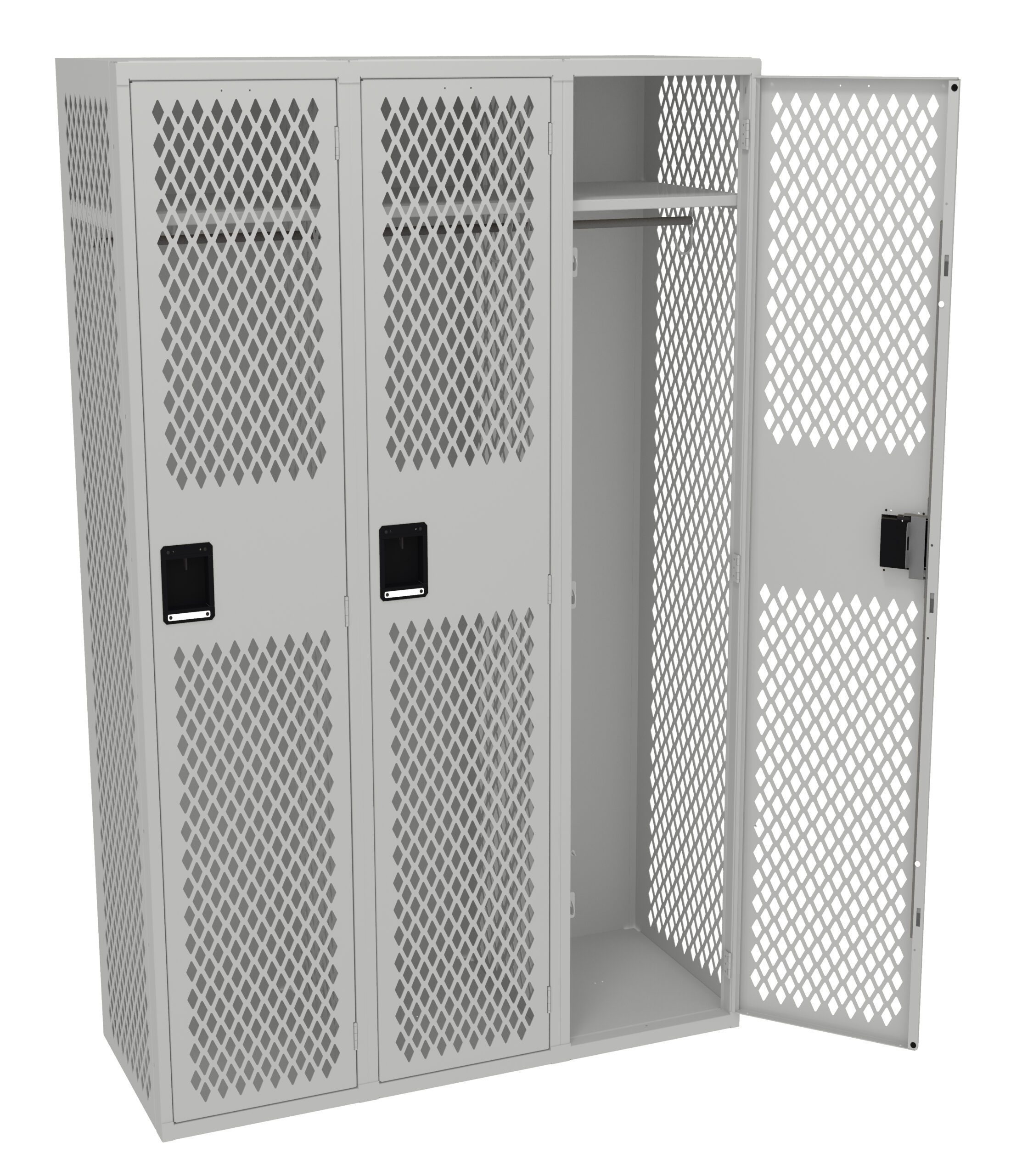 Tennsco 15"W Three-Wide Single Tier Ventilated Locker without Legs ...