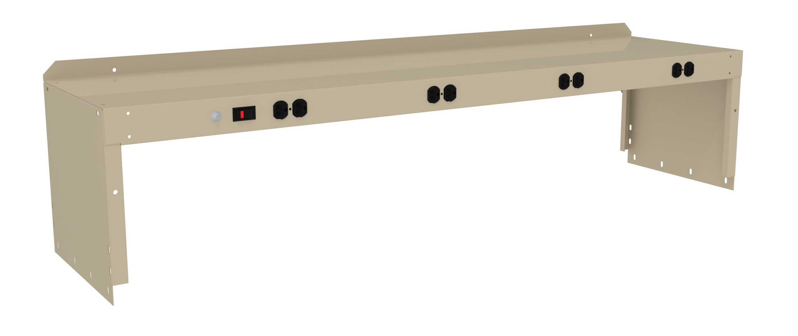 Tennsco 60"W x 15"D x 12"H Electric Riser with End Supports for ...