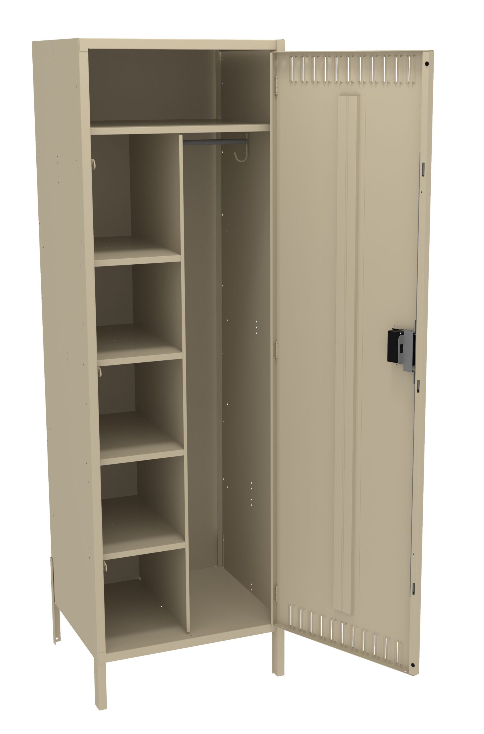 Tennsco 24" W Assembled Combination Locker with Legs, Sand | MH USA