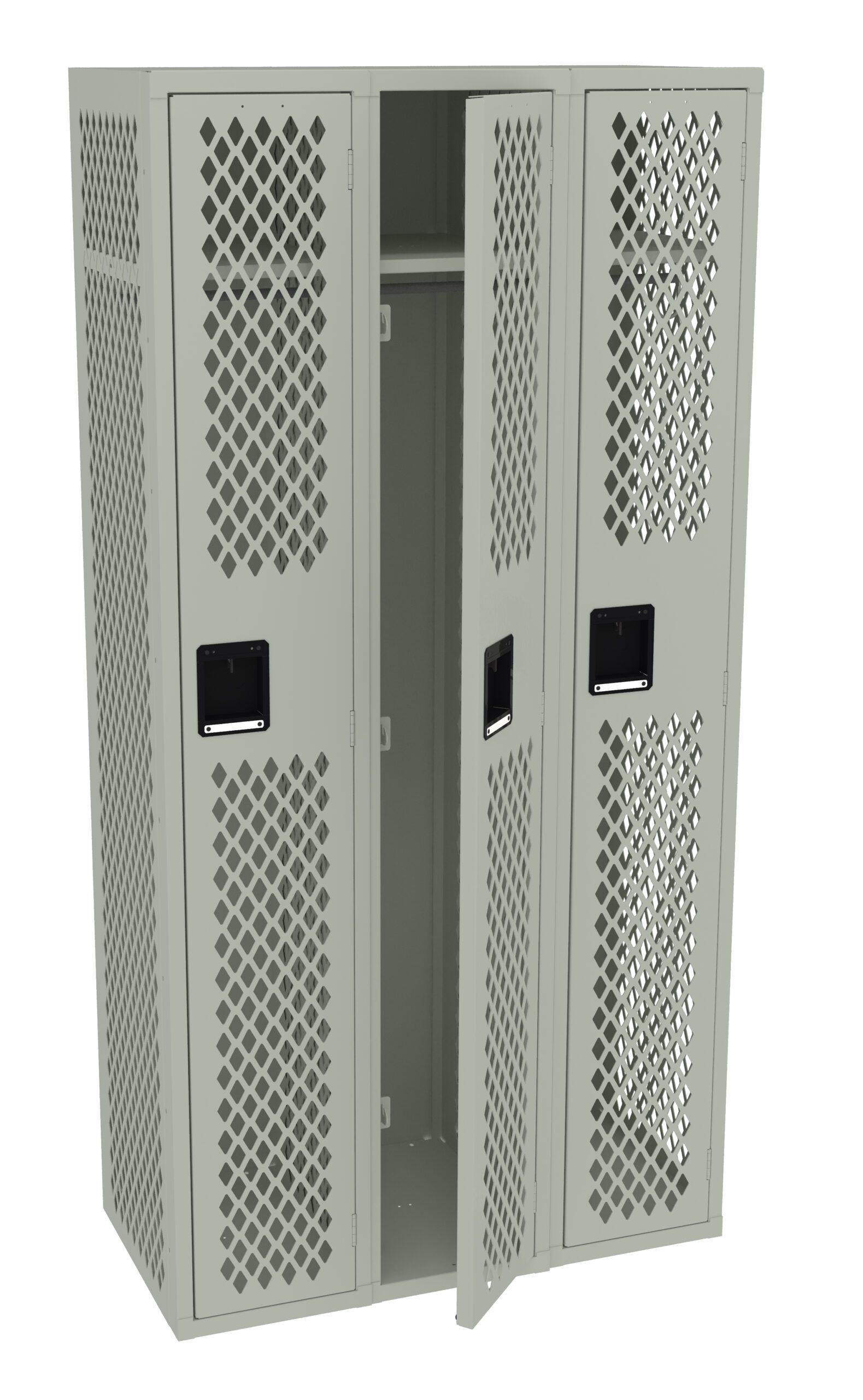 Tennsco 12"W Three-Wide Single Tier Ventilated Locker without Legs ...