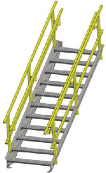 OSHA Stairways - external guard rail - EO-1724S10 | MH USA