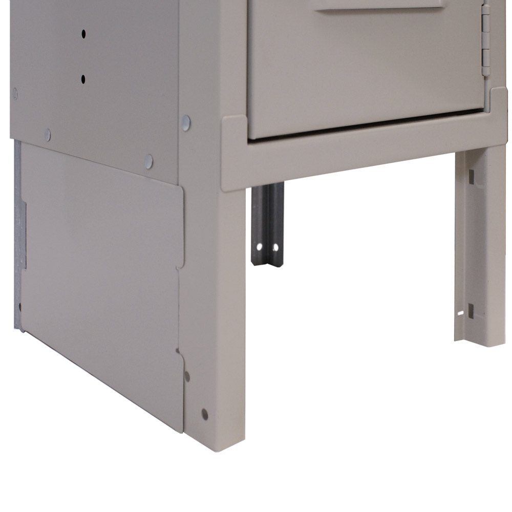 Lyon Closed End Base for Lockers with Legs - 2 Pack - 15" Deep - Dove ...