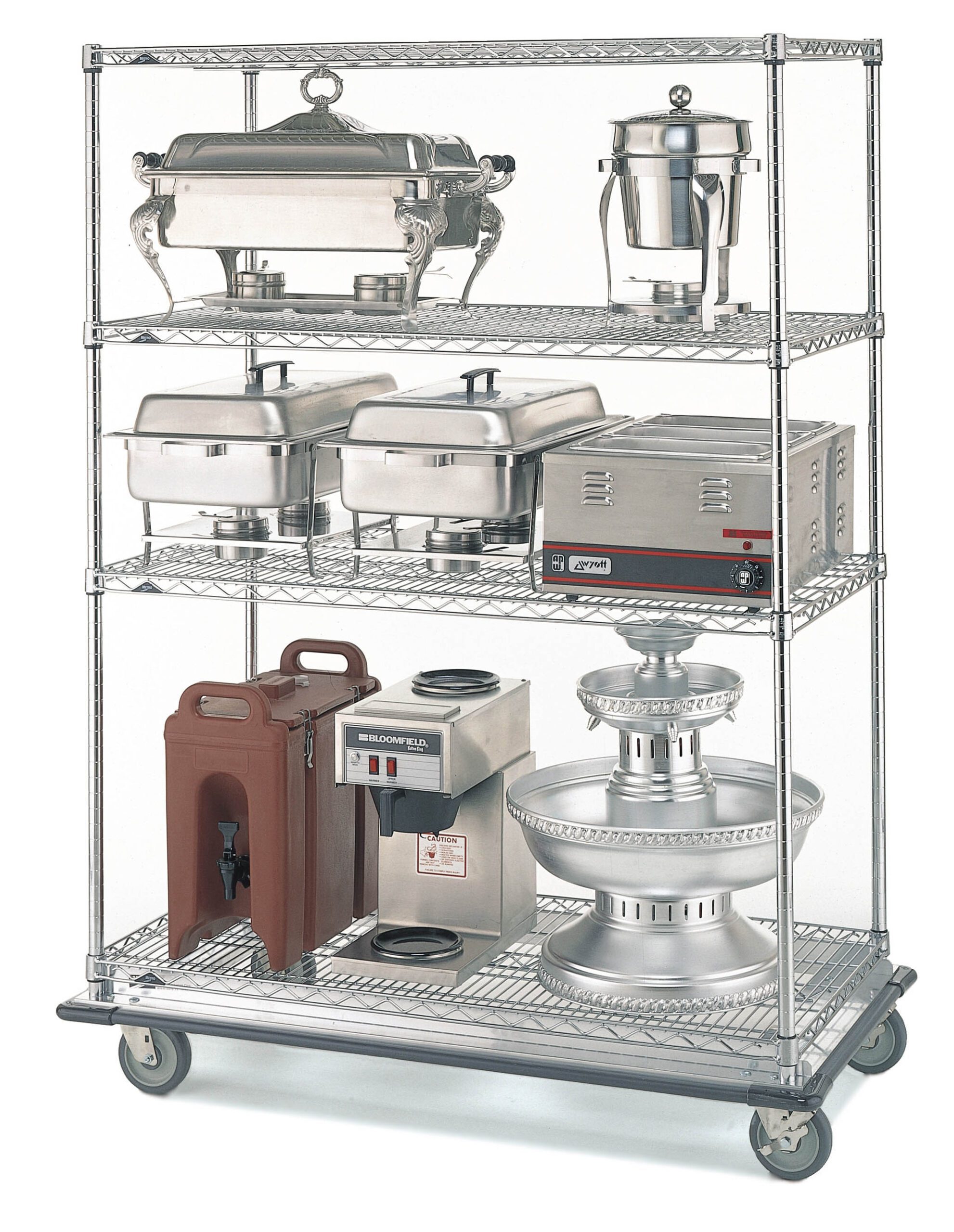 Metro N566LC Super Erecta Industrial Wire Shelving Dolly Truck Cart, 24 ...