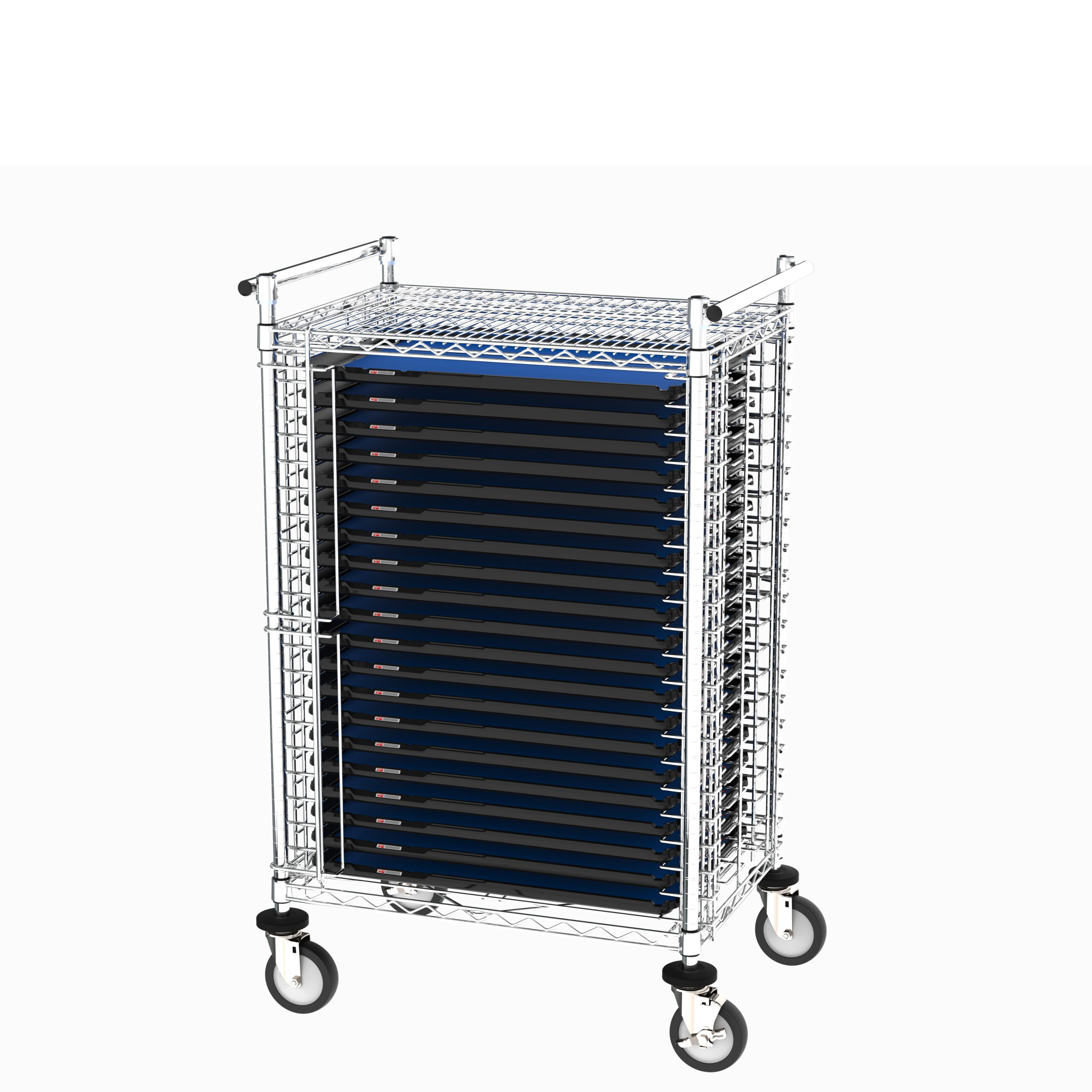Metro CBNTCS20MSOL2 Side-Load PCB Handling Cart with 20 SmartTray ESD ...