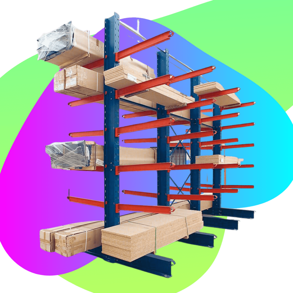 cantilever pallet rack for lumber at junior high school | MH USA