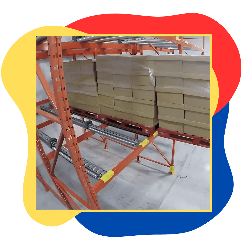 Spring-Rail Pushback Pallet Rack | MH USA