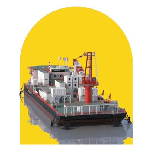 Modular Building on a Navy Barge | MH USA