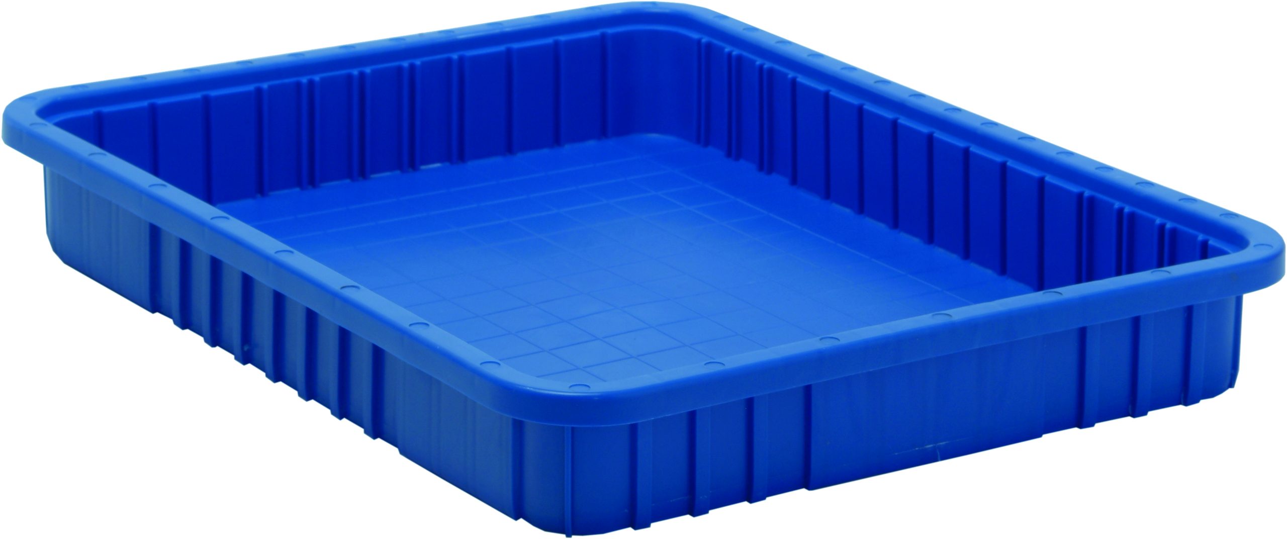 Quantum Dividable Grid Container, 22-1/2"L X 17-1/2"W X 3"H, Blue, Made ...