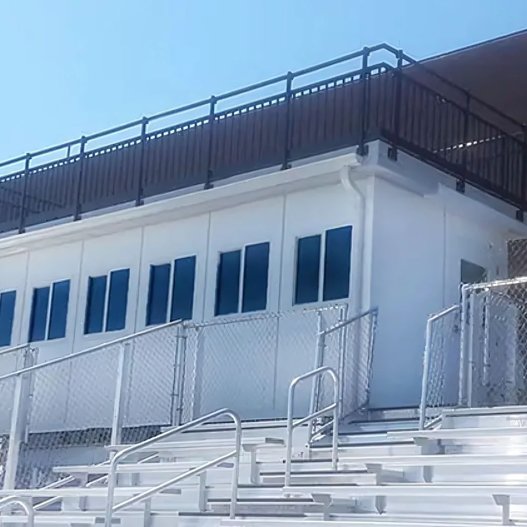 Prefabricated Press Boxes for School System | Material Handling USA