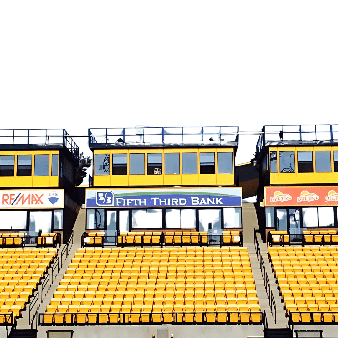 Prefabricated Press Boxes for School System | Material Handling USA